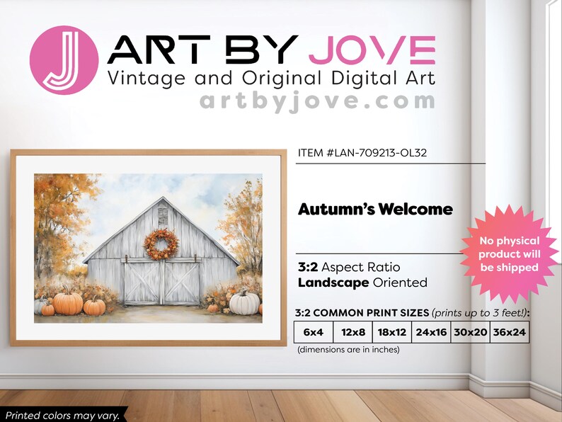 Autumn Barn Print: Rustic Farmhouse Wall Art (digital Download) - Etsy