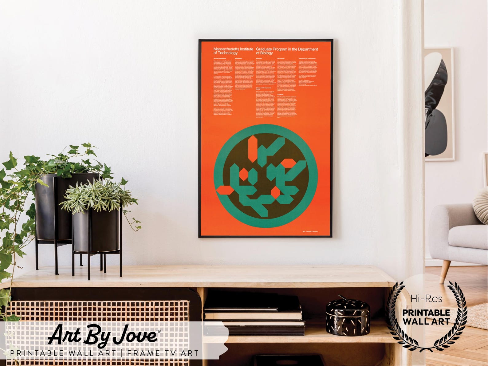 MIT Biology Poster: 1967 Vintage Tech Wall Art (digital Print) - Etsy