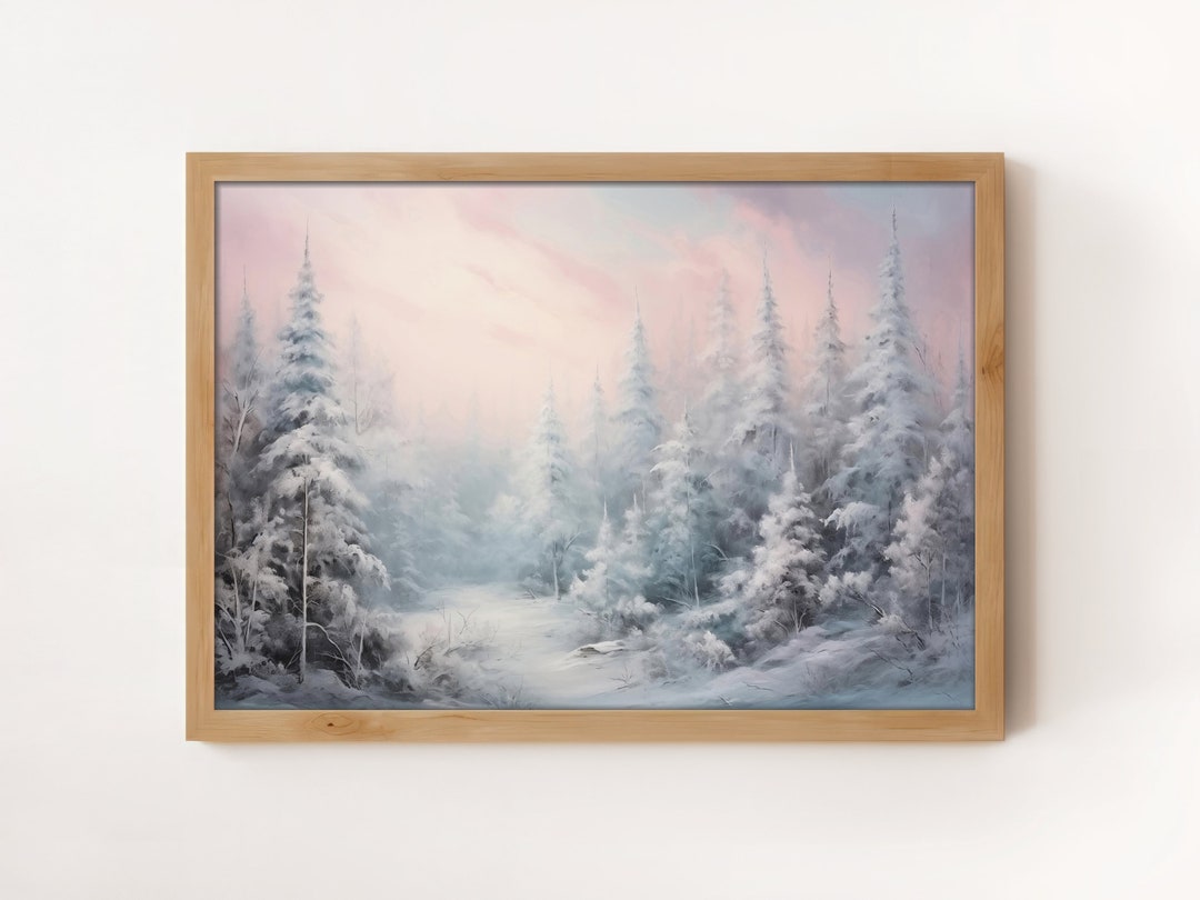 Winter Forest Print: Snowy Pine Tree Landscape (digital Download) - Etsy