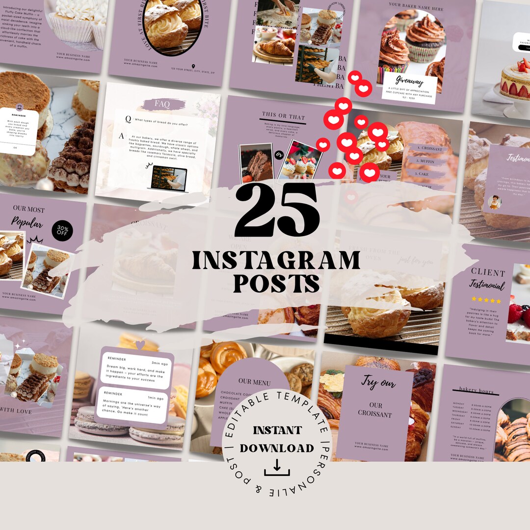 Baker Instagram Posts, Bakery Posts, Business Social Media Marketing ...