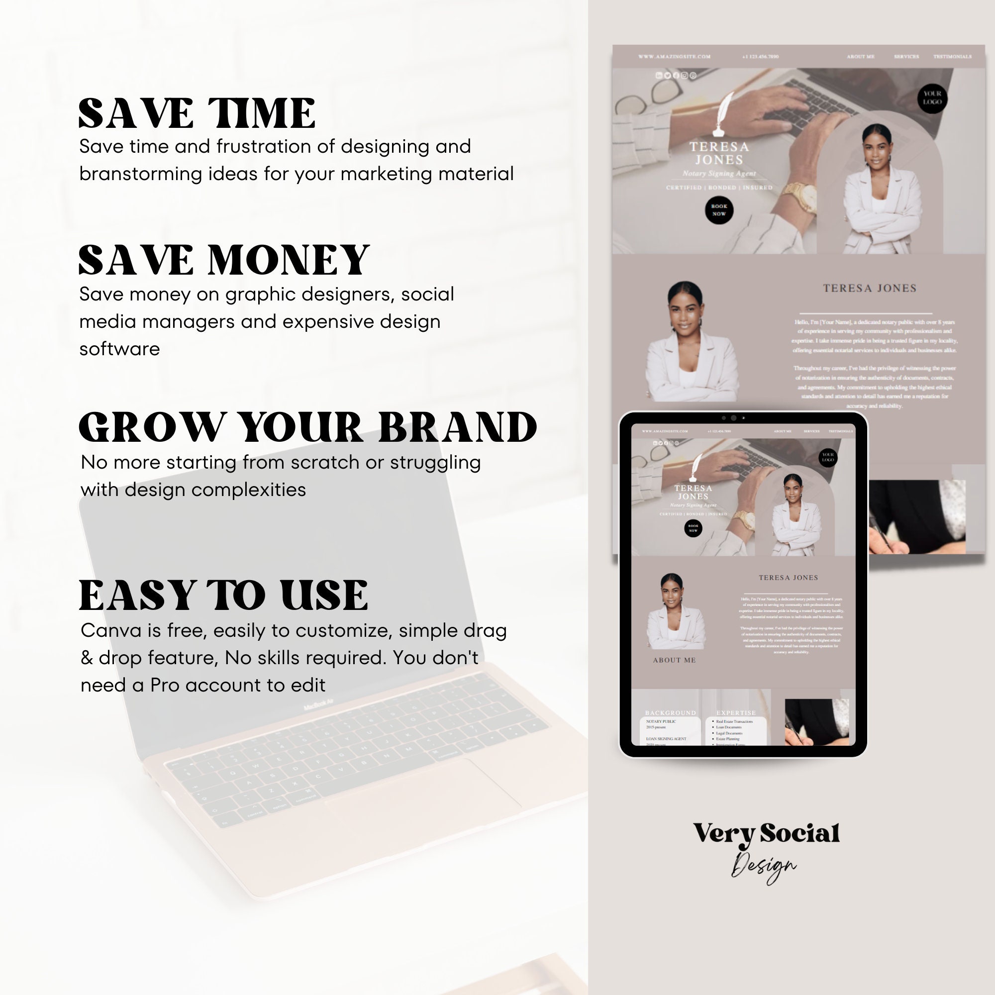 Notary Website Template, Notary Landing Page, Notary Marketing ... Notary Website Template, Notary Landing Page, Notary Marketing ...