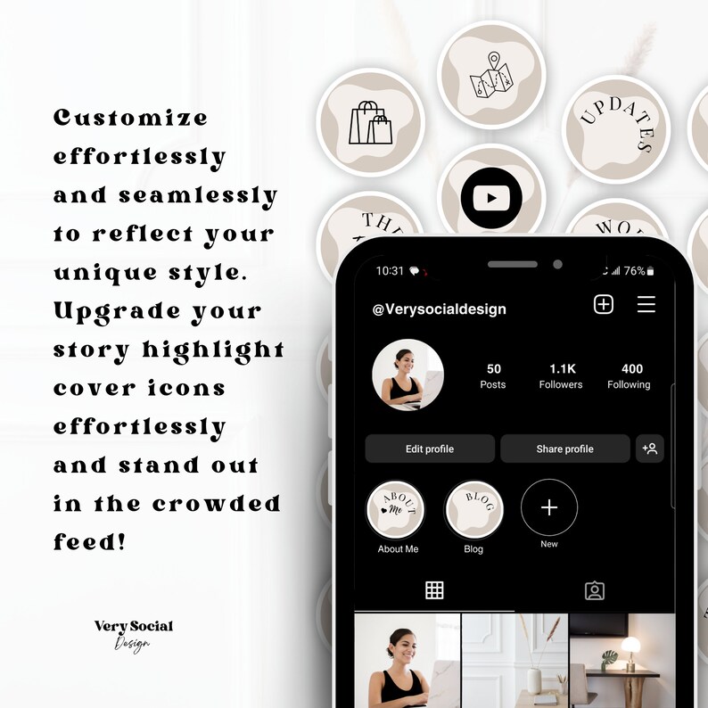 Highlight Cover Icons, Social Media Icons, Story Highlight Covers ...