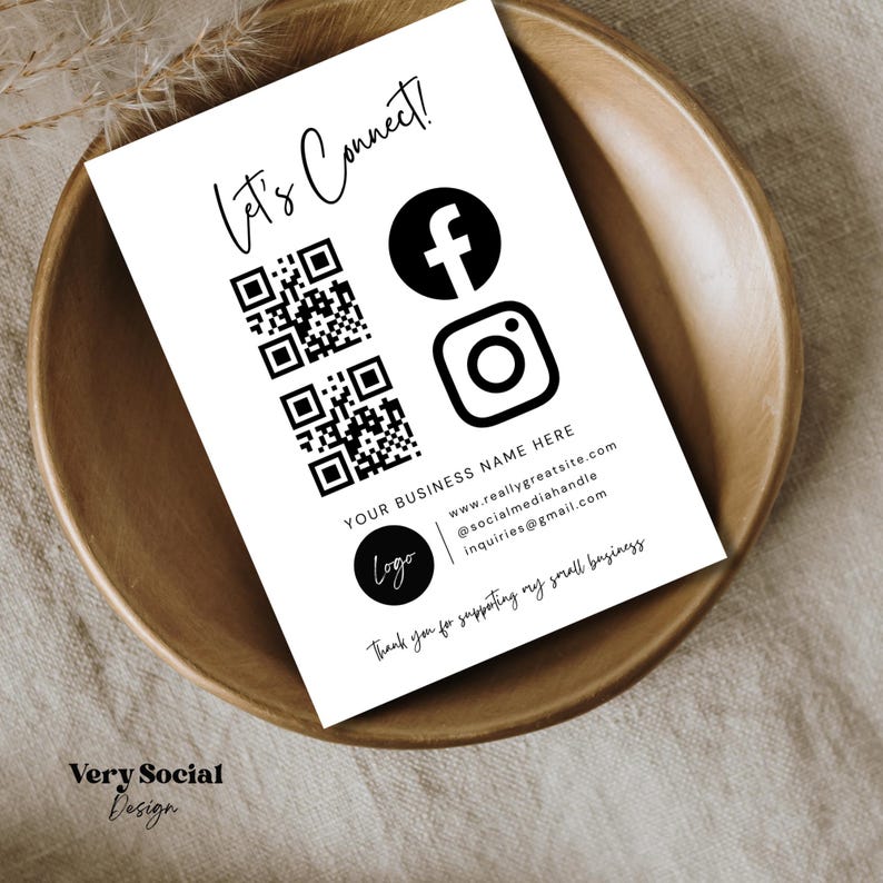 Social Media QR Code Flyer Template: Editable Canva Design (digital ...