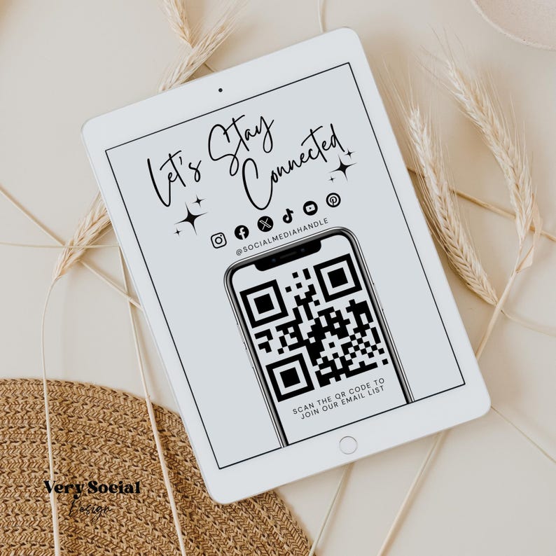 Social Media QR Code Flyer Template: Editable Canva Design (digital ...