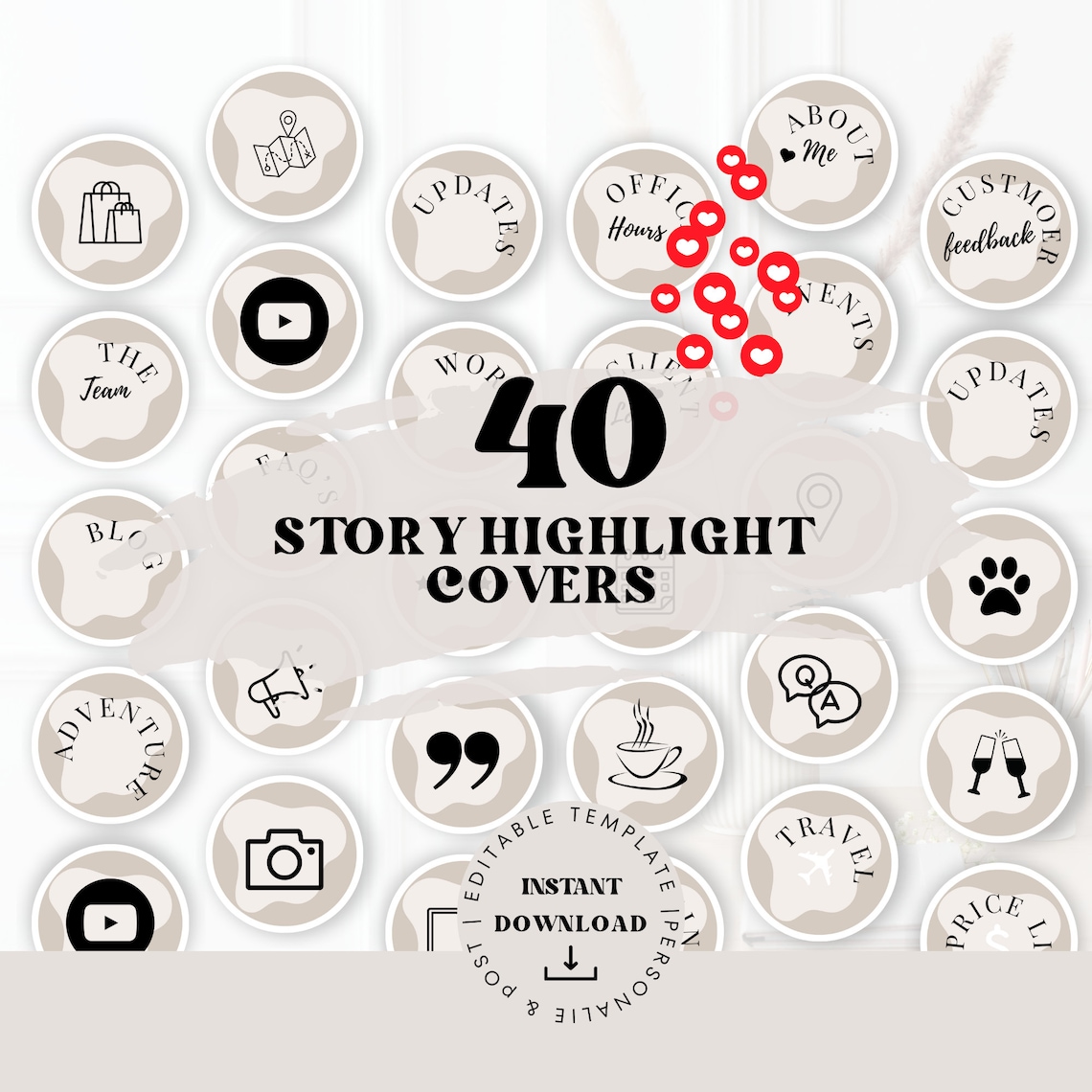 Highlight Cover Icons, Social Media Icons, Story Highlight Covers ...
