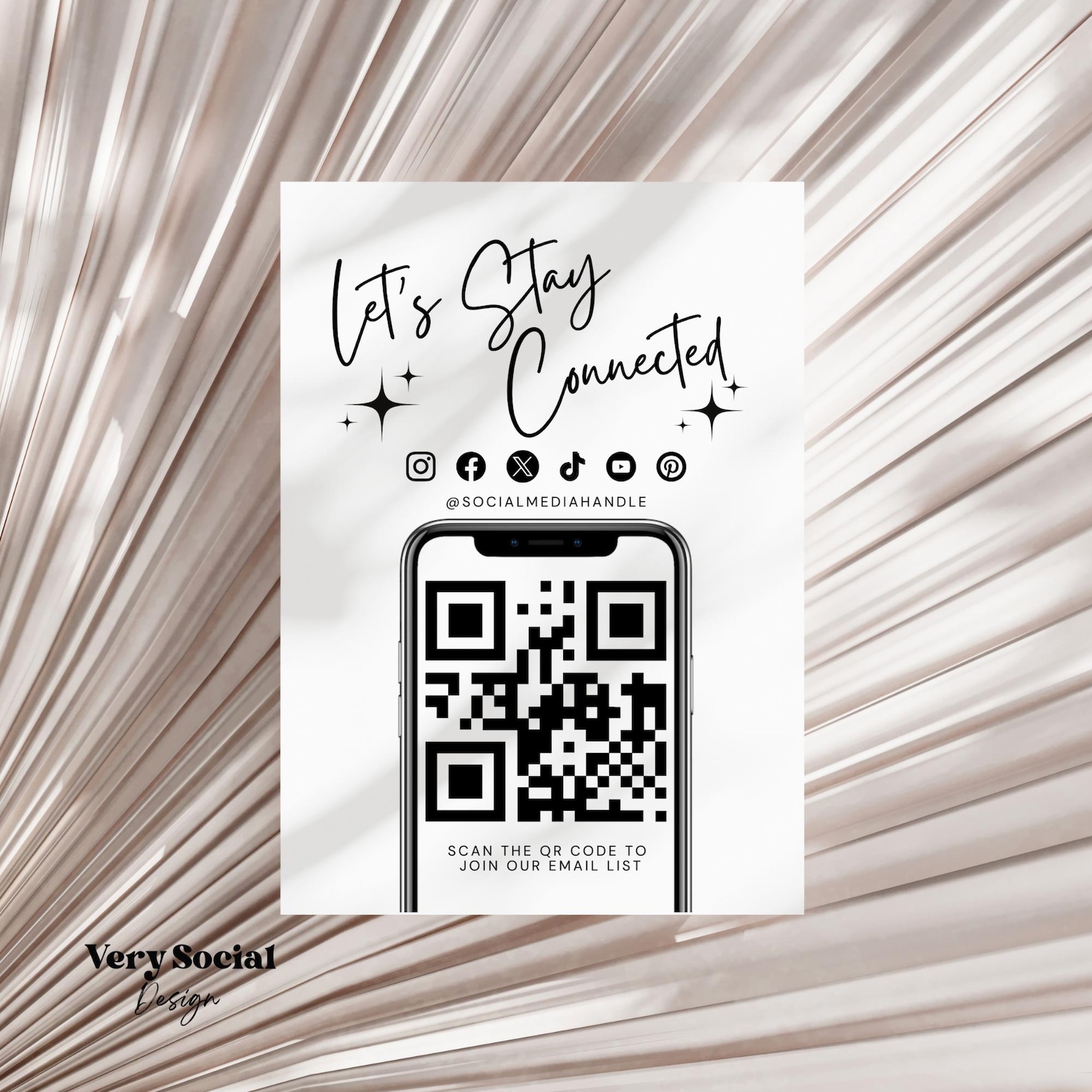 Social Media QR Code Flyer Template: Editable Canva Design (digital ...