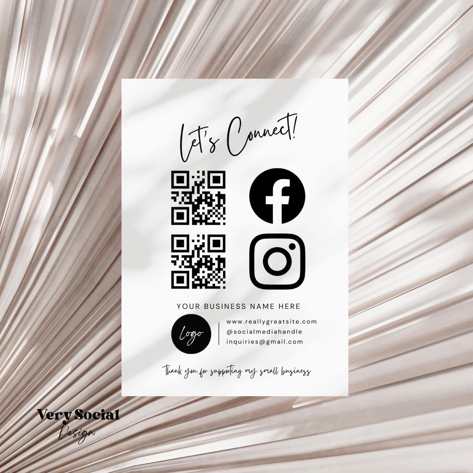 Social Media QR Code Flyer Template: Editable Canva Design (digital ...