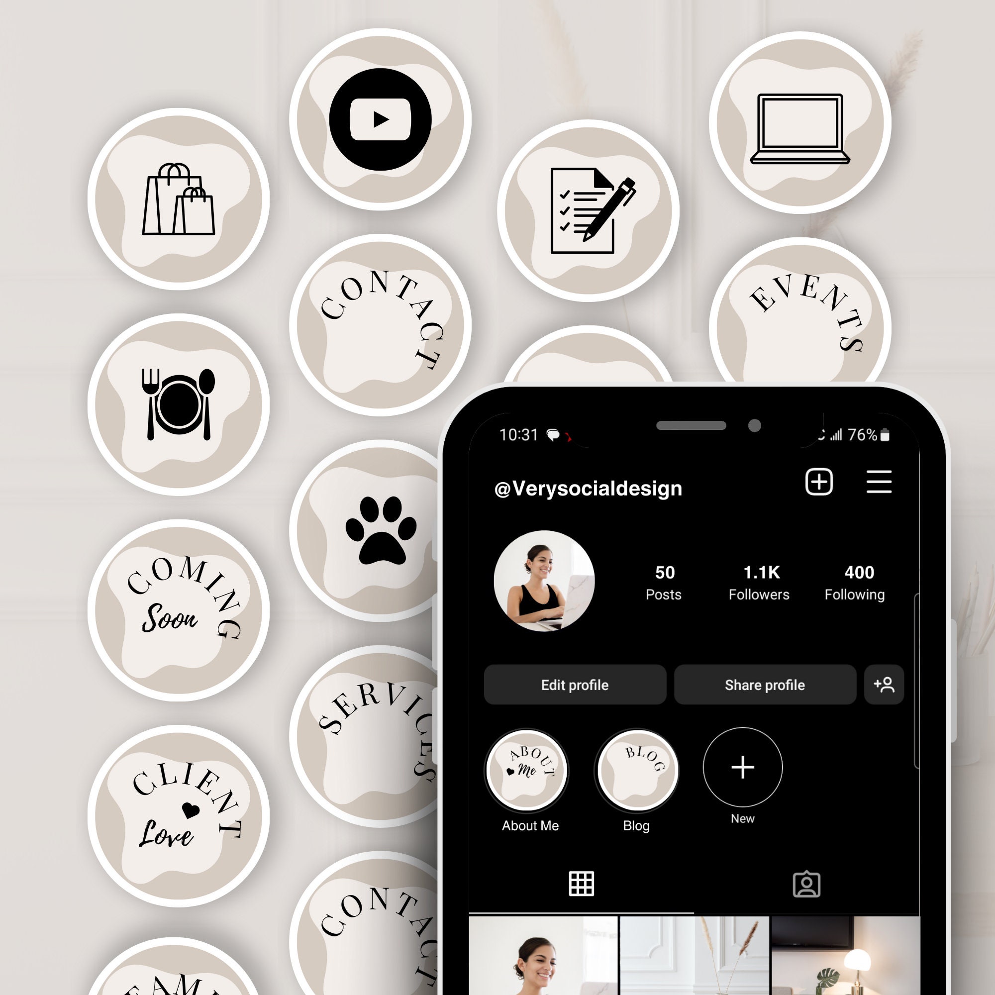 Highlight Cover Icons, Social Media Icons, Story Highlight Covers ...