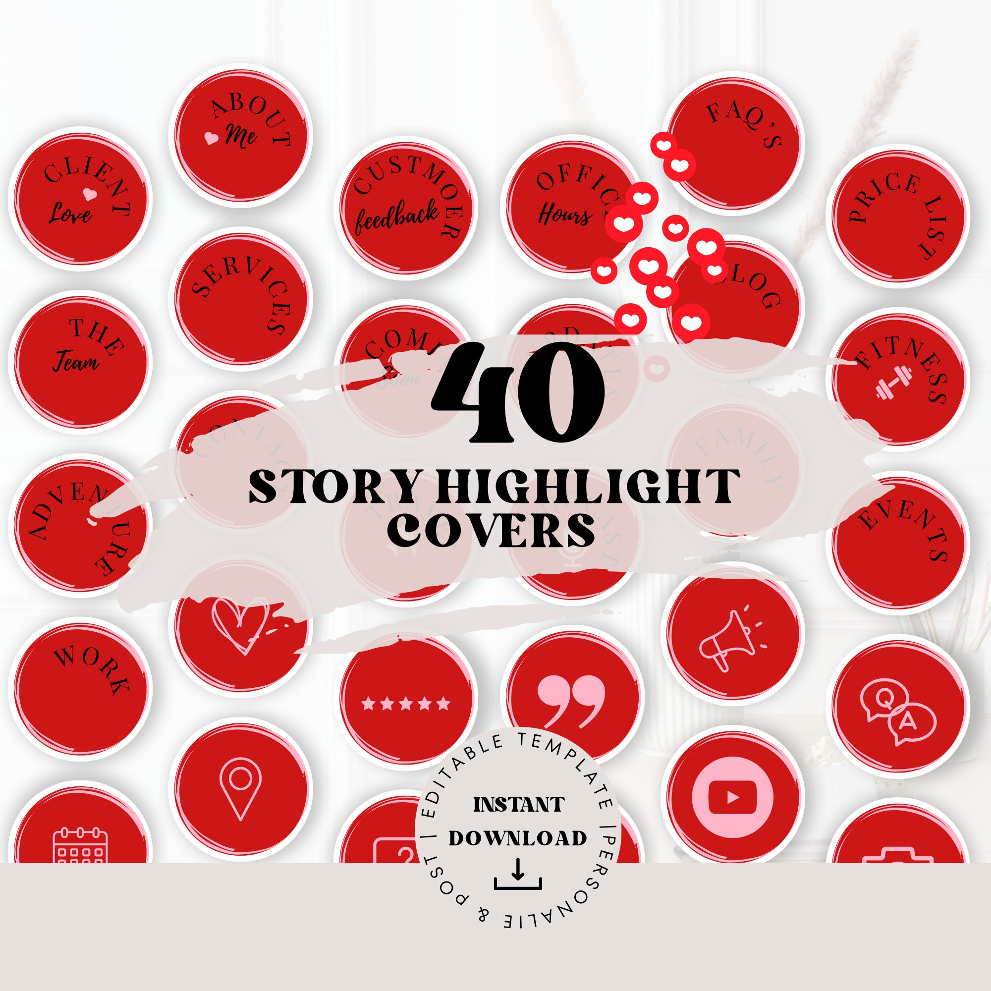 Highlight Cover Icons, Social Media Icons, Story Highlight Covers ...