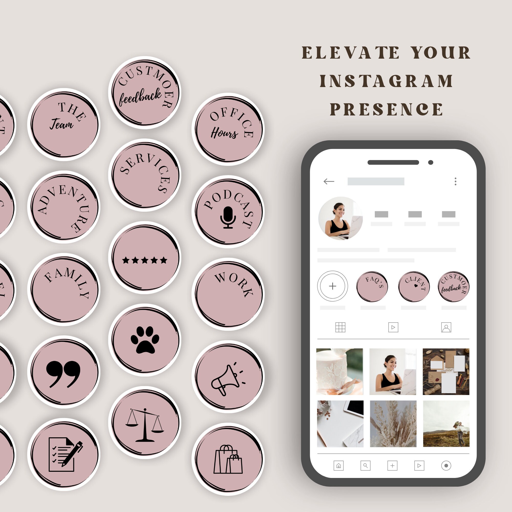 Highlight Cover Icons, Social Media Icons, Story Highlight Covers ...