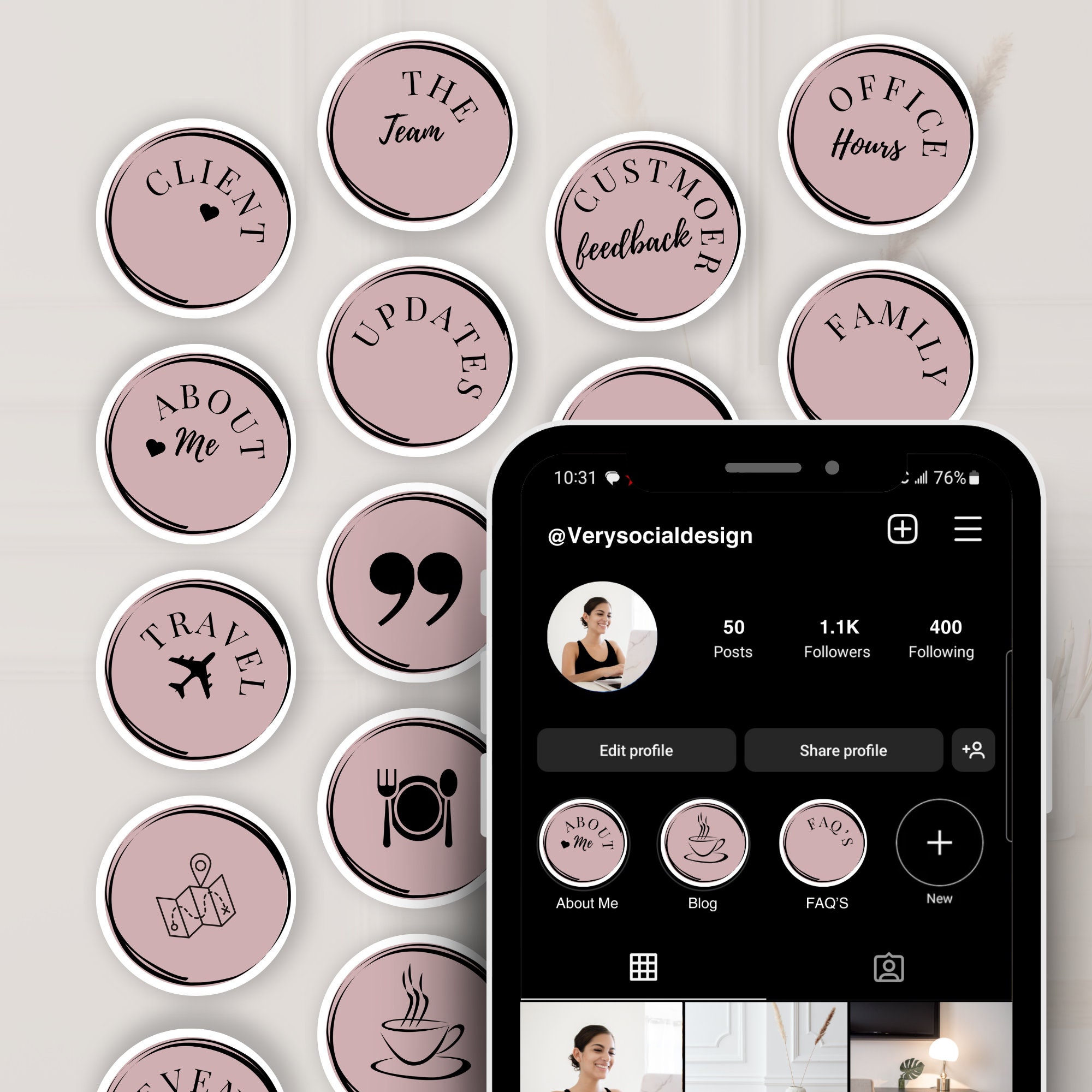 Highlight Cover Icons, Social Media Icons, Story Highlight Covers ...