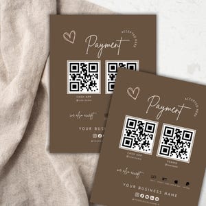 Social Media Sign Scan to Pay Flyer Template Small Business Payment ...