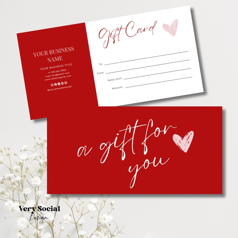 Valentine Gift Certificate Template: Editable DIY Gift Card (canva) - Etsy