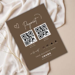 Social Media Sign Scan to Pay Flyer Template Small Business Payment ...