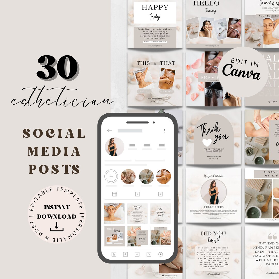 Esthetician Social Media, Beauty Posts, Business Social Media Posts ...