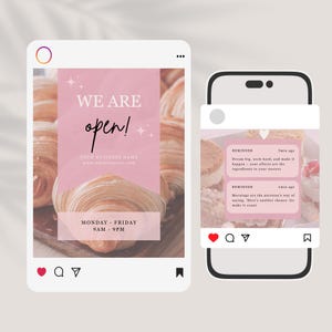 Bakery Instagram Post Templates | Café Instagram Template | Cake ...