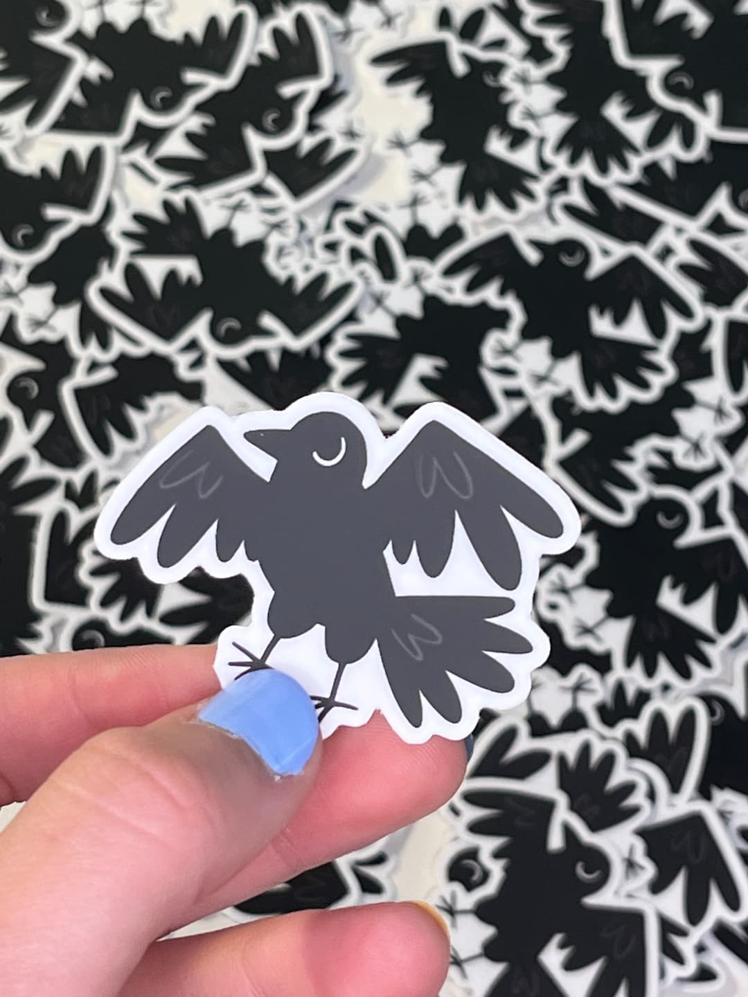 Angry Crow Vinyl Sticker | Waterproof Vinyl Sticker - Etsy