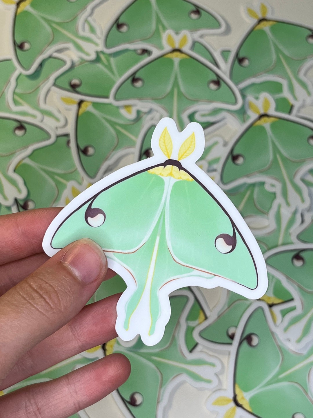 Luna Moth Sticker | Waterproof Vinyl Sticker - Etsy