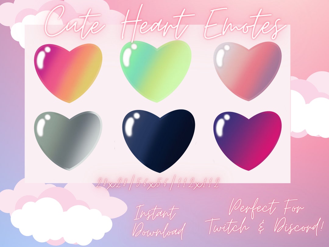 Cute Heart Emotes, Heart Emotes, Twitch Emotes, Discord Emotes, Fun ...