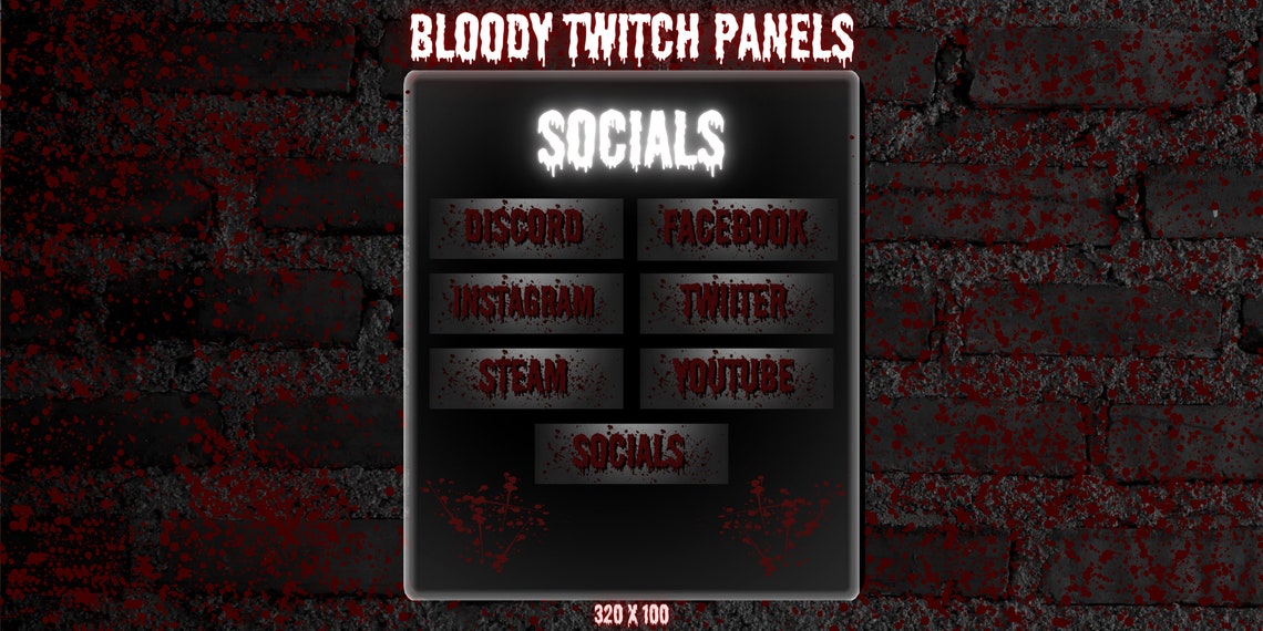 Bloody Twitch Panels, Horror Twitch Panels, Twitch Panels, Horror ...