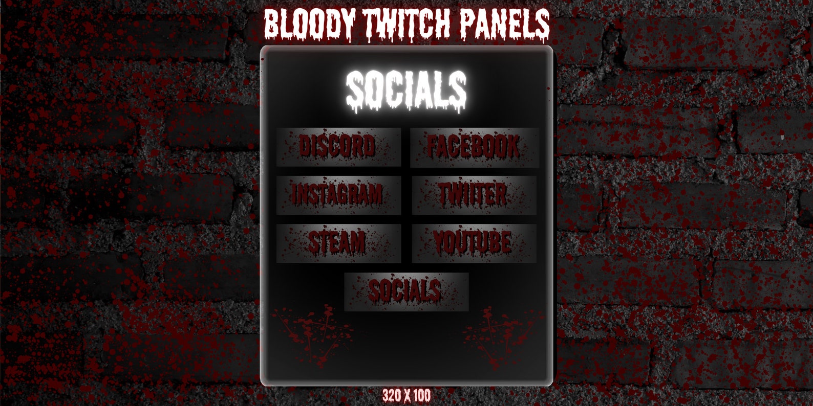 Bloody Twitch Panels, Horror Twitch Panels, Twitch Panels, Horror ...