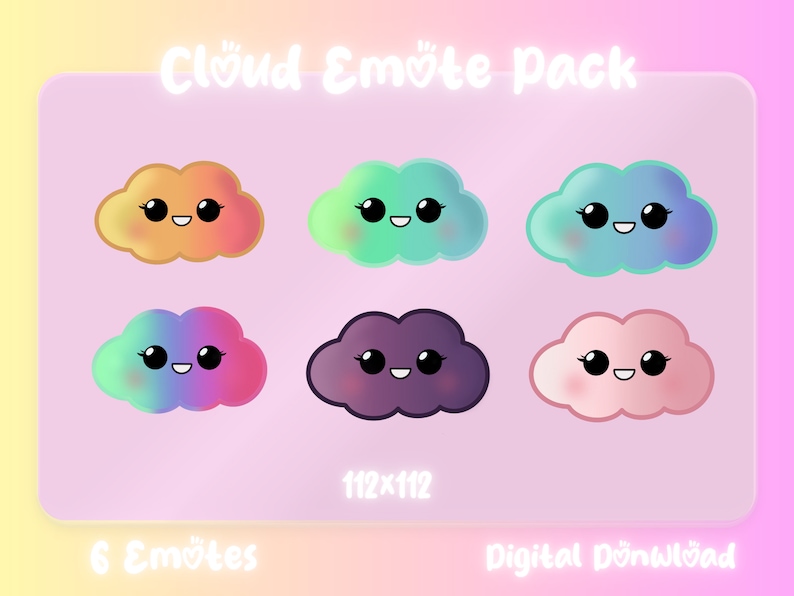 Cloud Emotes, Cute Emotes, Twitch Emotes, Discord Emotes, Gamer Emotes ...