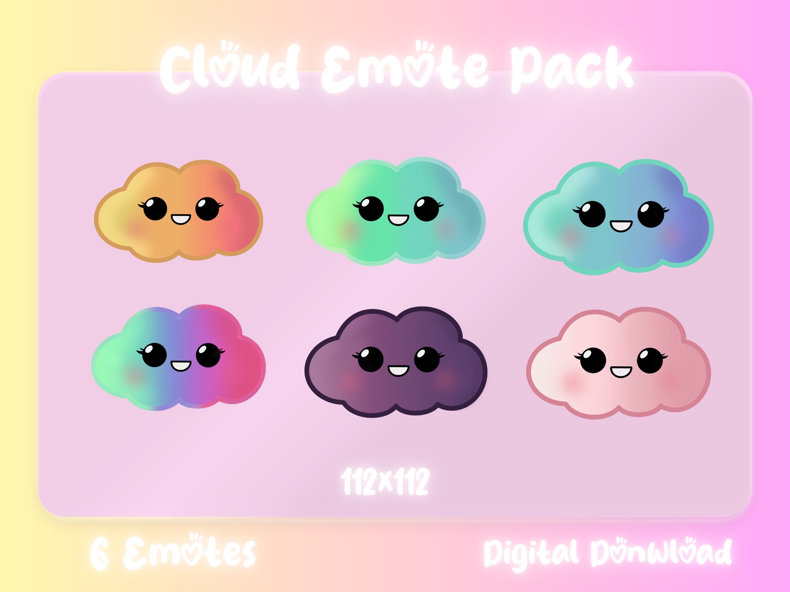 Cloud Emotes, Cute Emotes, Twitch Emotes, Discord Emotes, Gamer Emotes ...