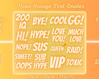 Neon Red Text Emotes, Neon Emotes, Text Emotes, Twitch Emotes, Discord ...
