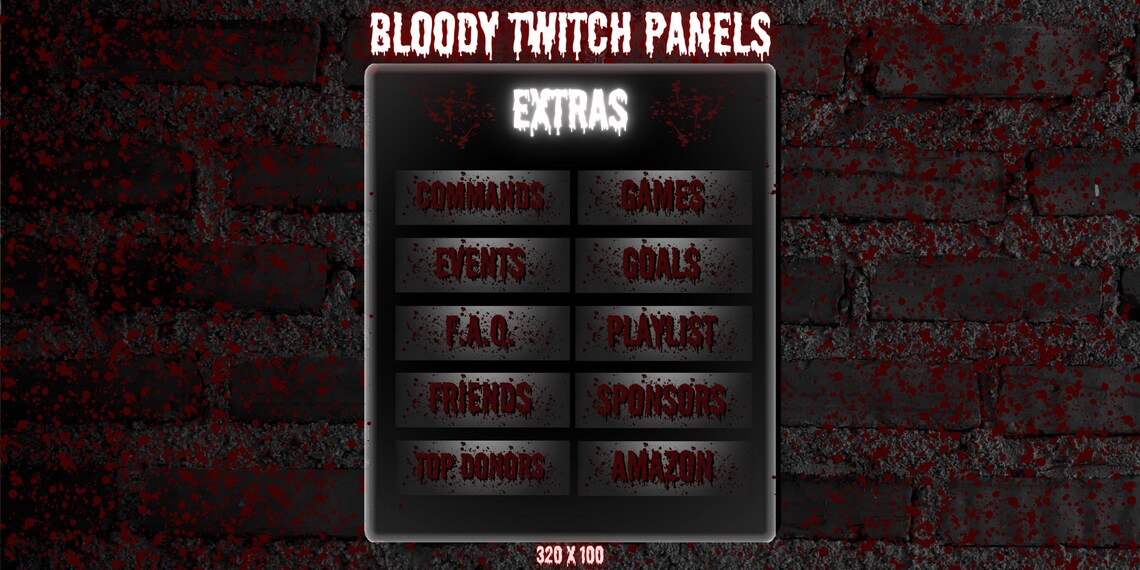 Bloody Twitch Panels, Horror Twitch Panels, Twitch Panels, Horror ...