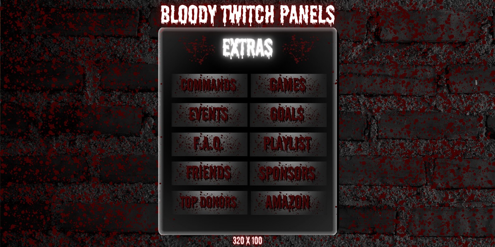 Bloody Twitch Panels, Horror Twitch Panels, Twitch Panels, Horror ...