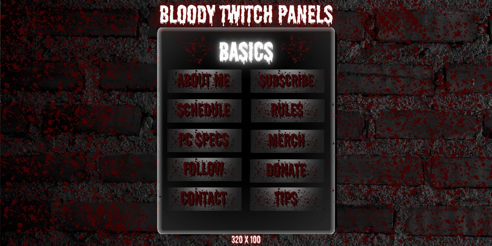 Bloody Twitch Panels, Horror Twitch Panels, Twitch Panels, Horror ...