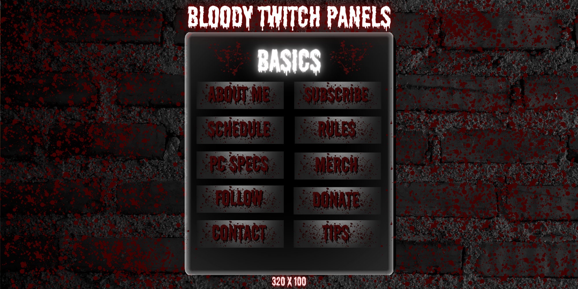 Bloody Twitch Panels, Horror Twitch Panels, Twitch Panels, Horror ...