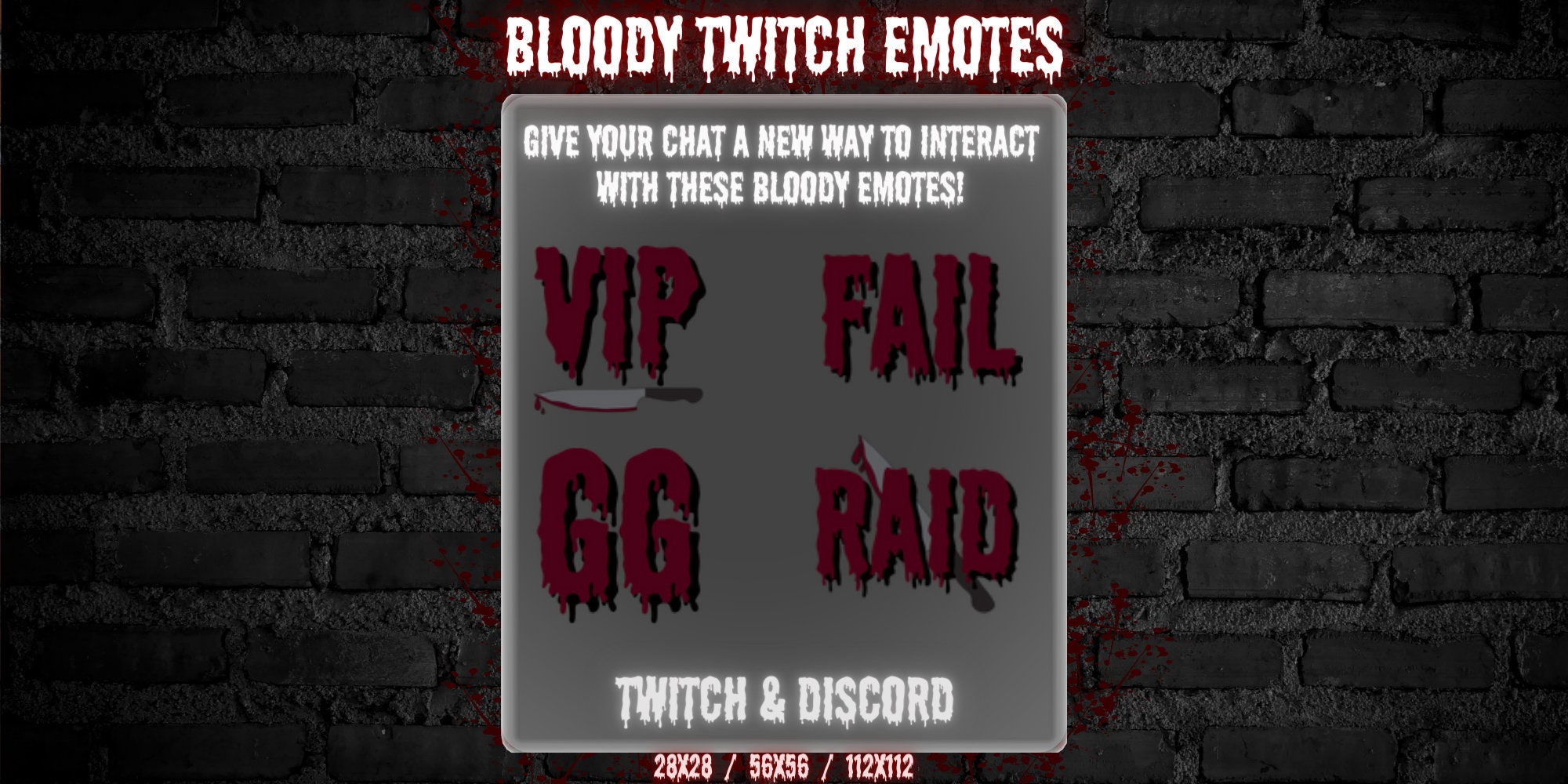 Bloody Twitch Emotes, Horror Twitch Emotes, Scary Twitch Emotes, Twitch ...