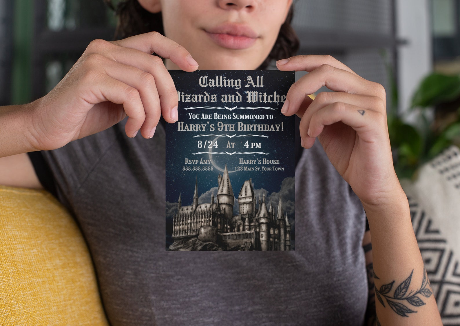 Wizard Birthday Invitation, Magical Castle Canva Template (digital) - Etsy