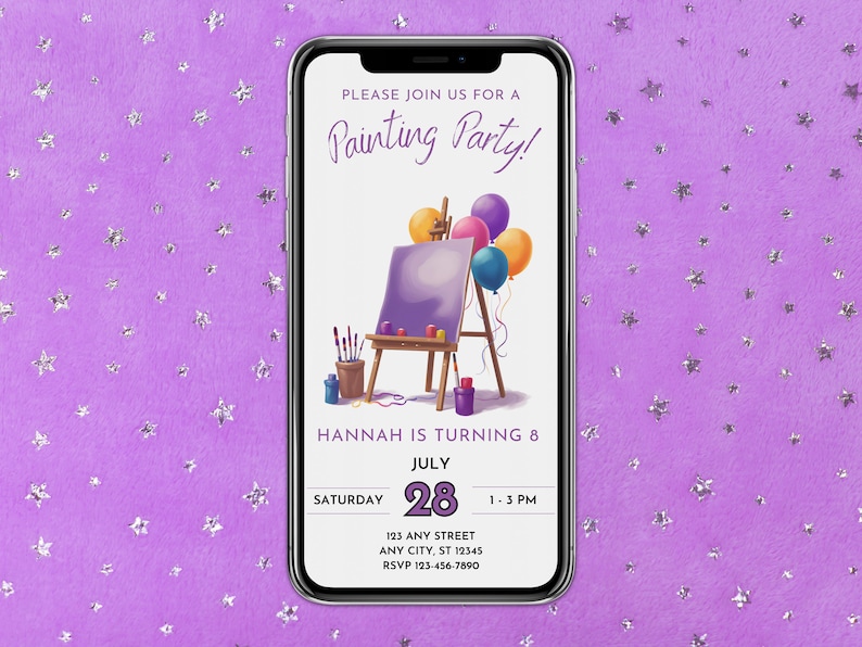 Minimalist Art Party Invitation Instant Download Art Invitation Art ...