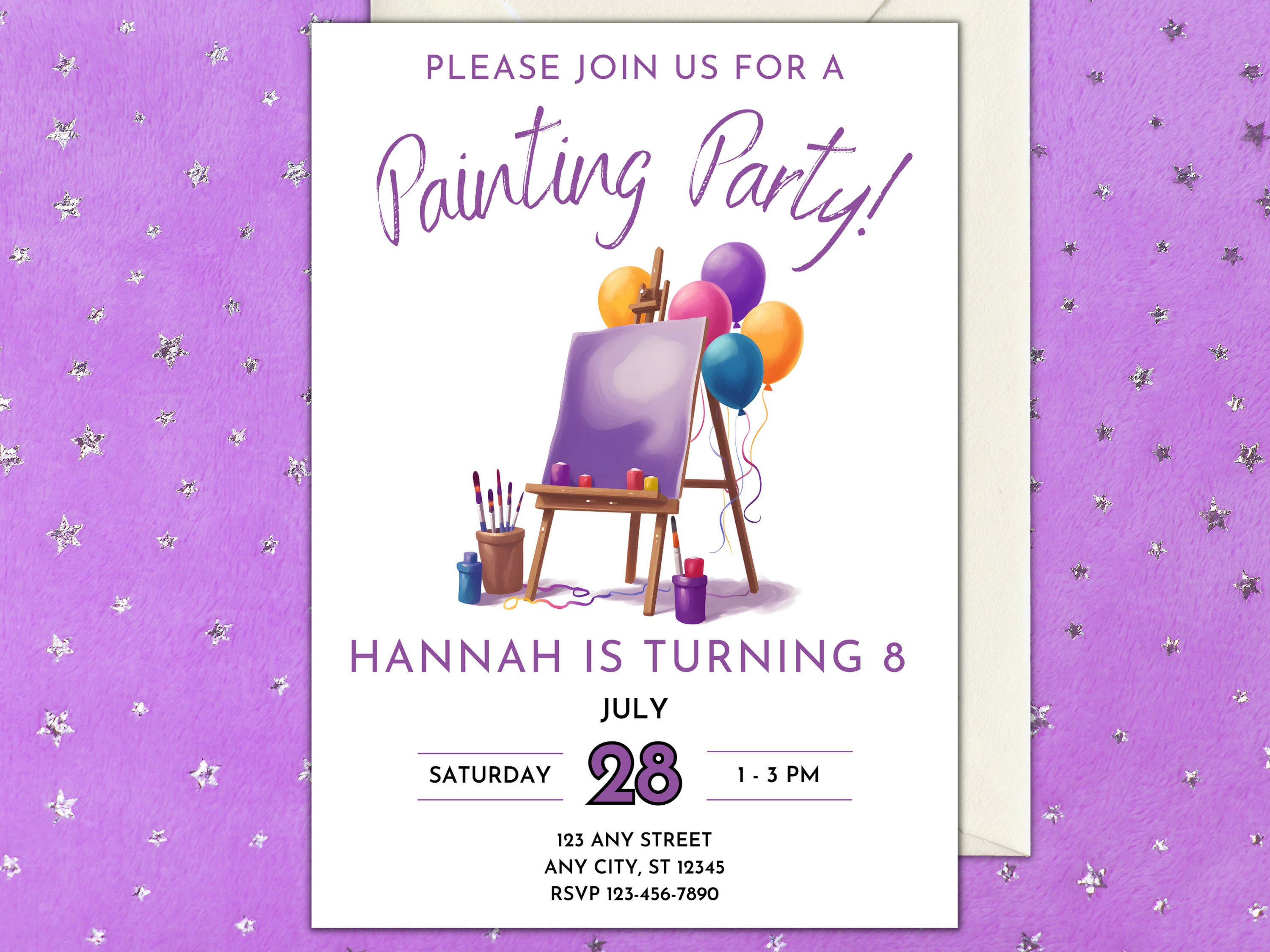 Minimalist Art Party Invitation Instant Download Art Invitation Art ...