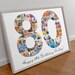 80th Birthday Photo Collage Template: Custom Number 80 (canva Editable ...