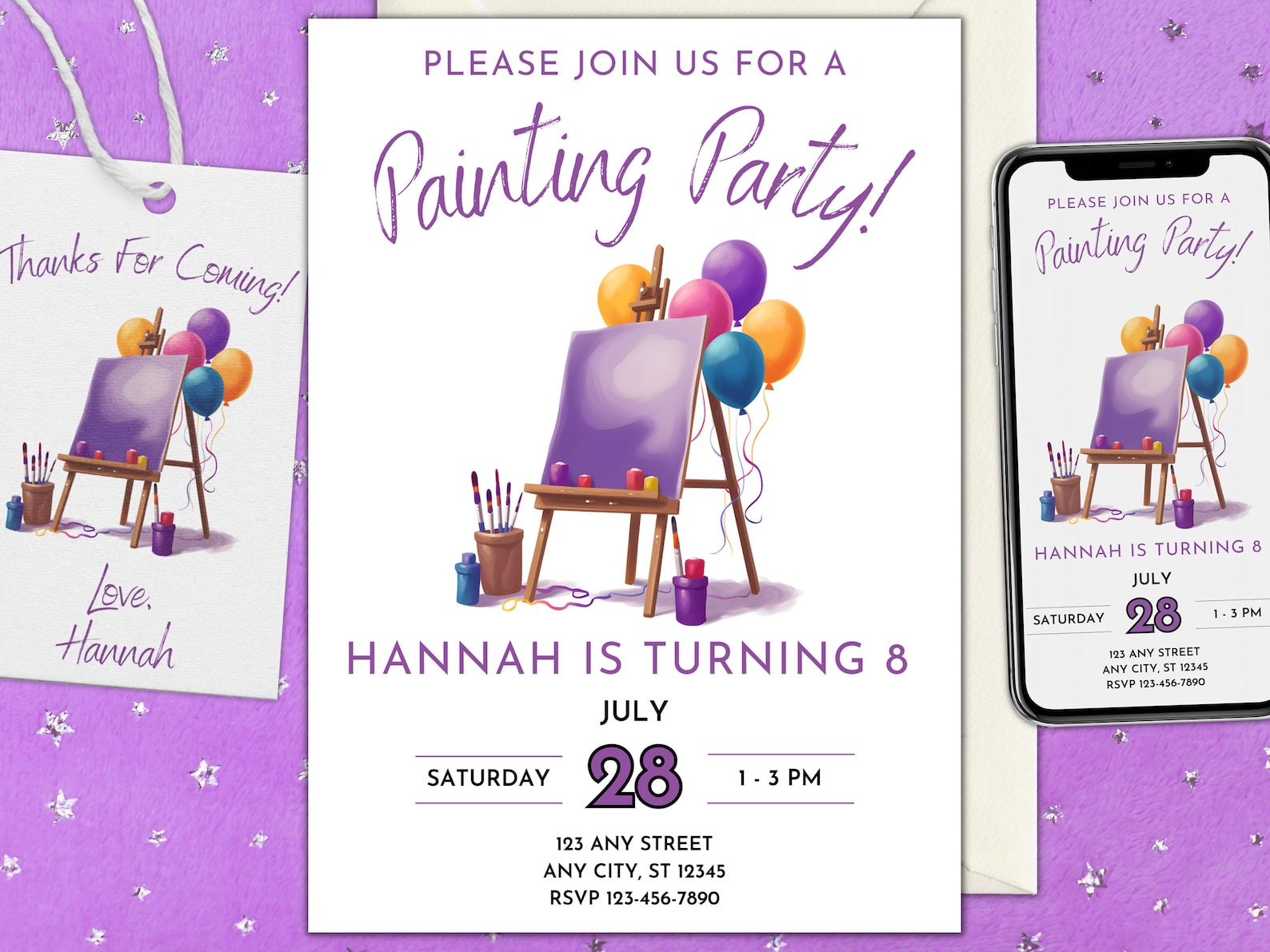 Minimalist Art Party Invitation Instant Download Art Invitation Art ...