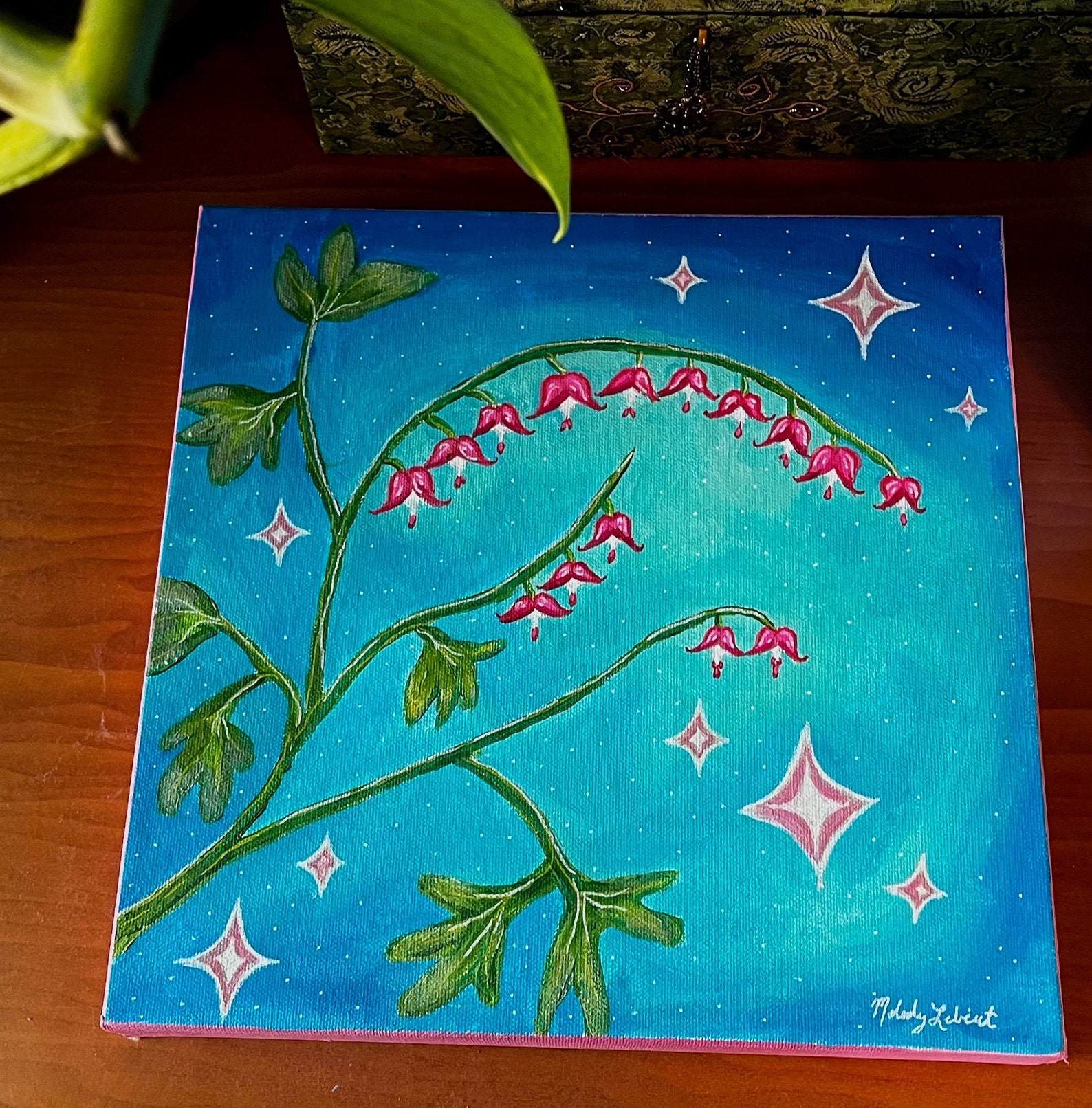 Bleeding Heart Flower Painting - Etsy