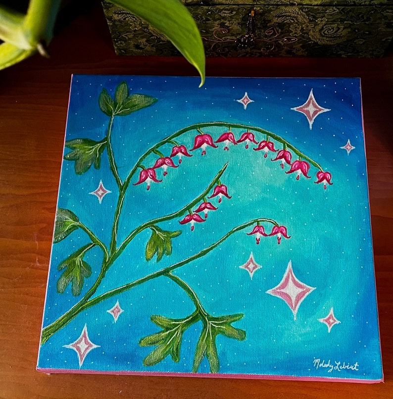Bleeding Heart Flower Painting - Etsy