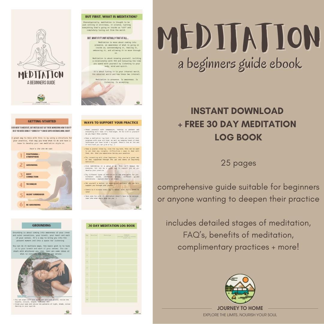Meditation; A Beginners Guide - Etsy