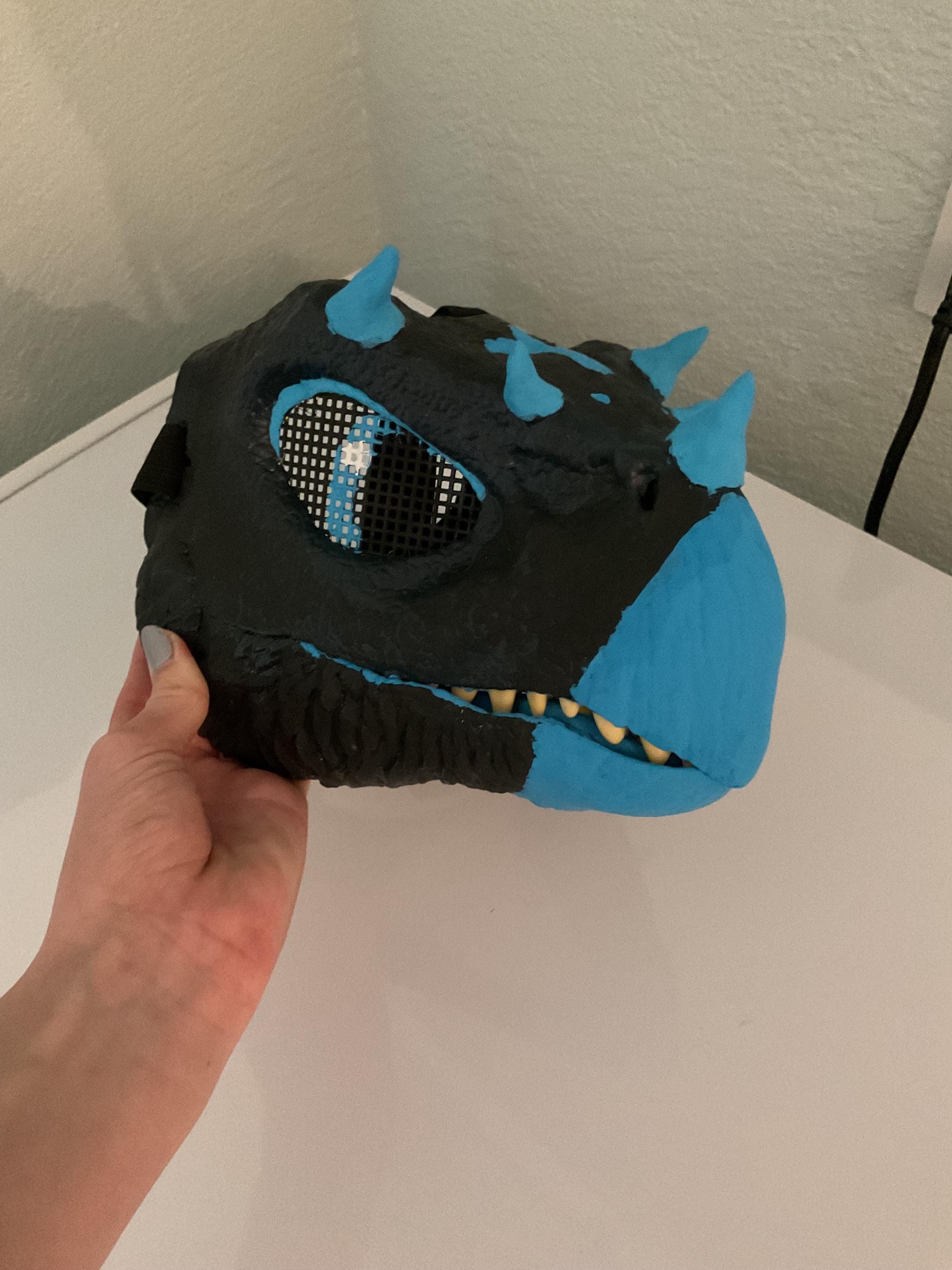 Black, Purple, and Pink Dragon Mask. - Etsy