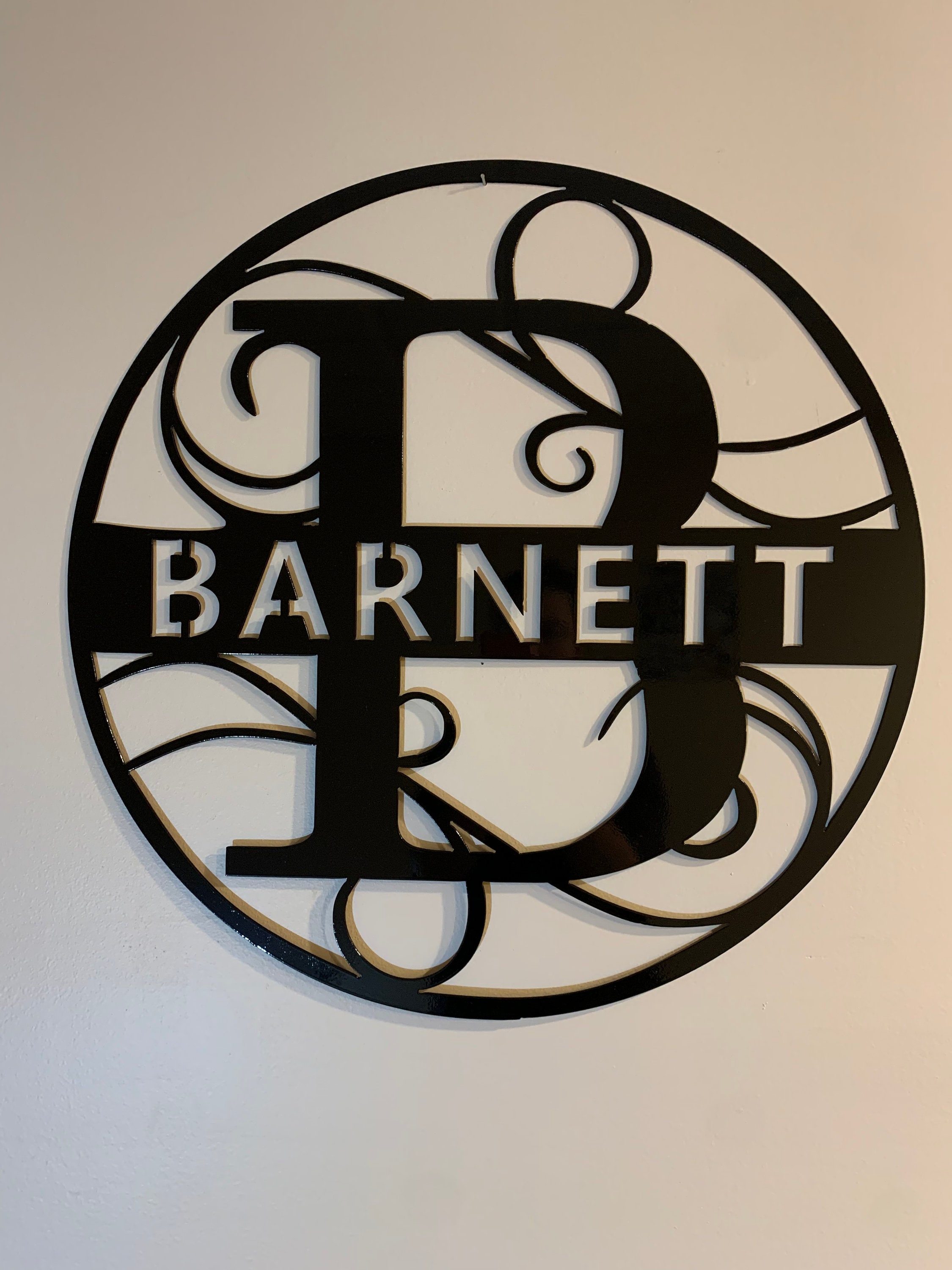 Monogrammed Sign - Etsy