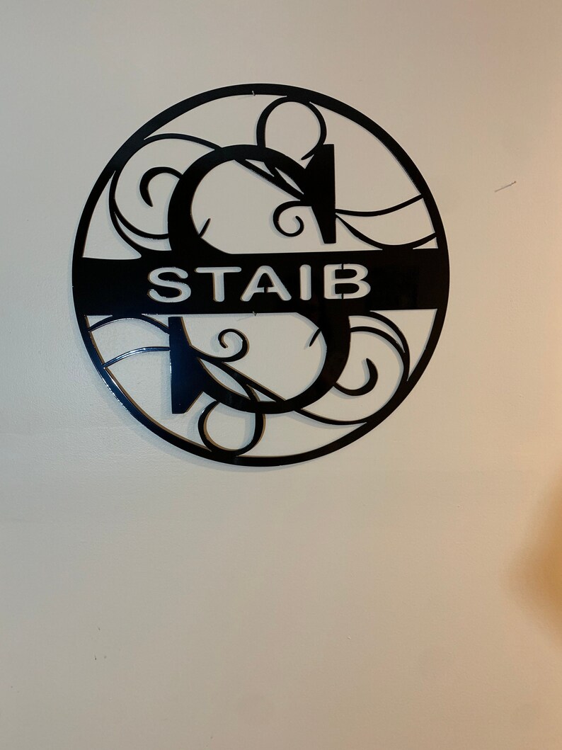 Monogrammed Sign - Etsy