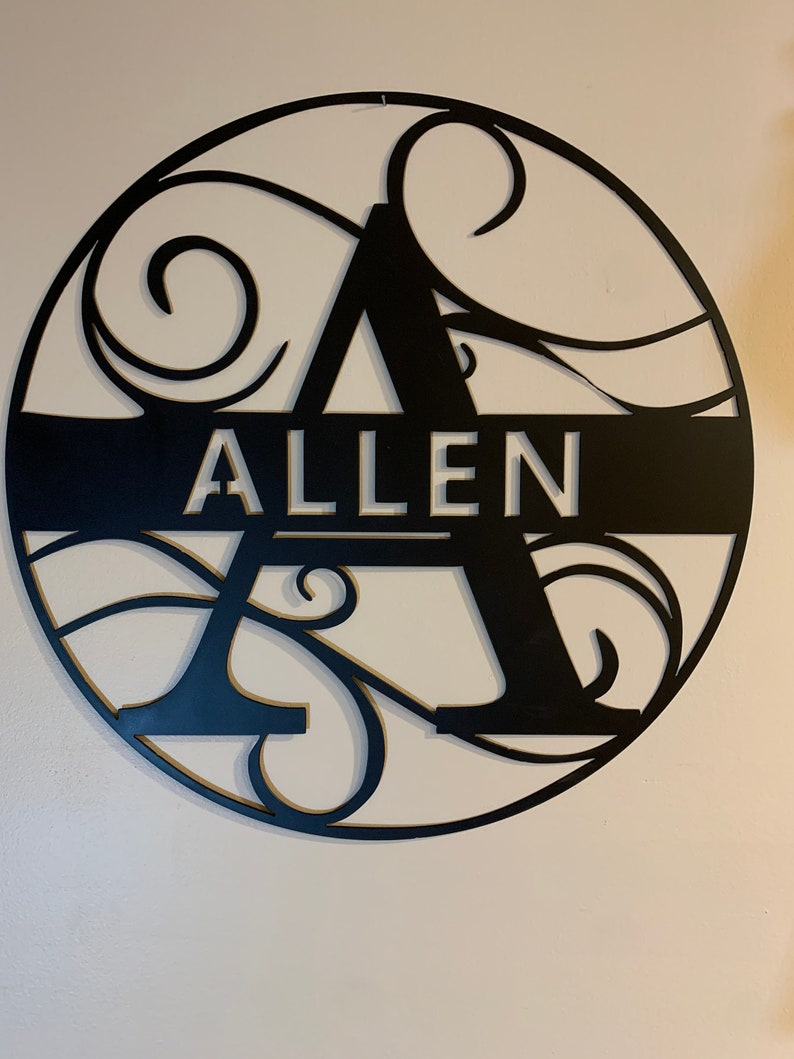 Monogrammed Sign - Etsy