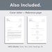Modern Resume Template for Word, Docs, 1 Page Resume, Cover Letter ...
