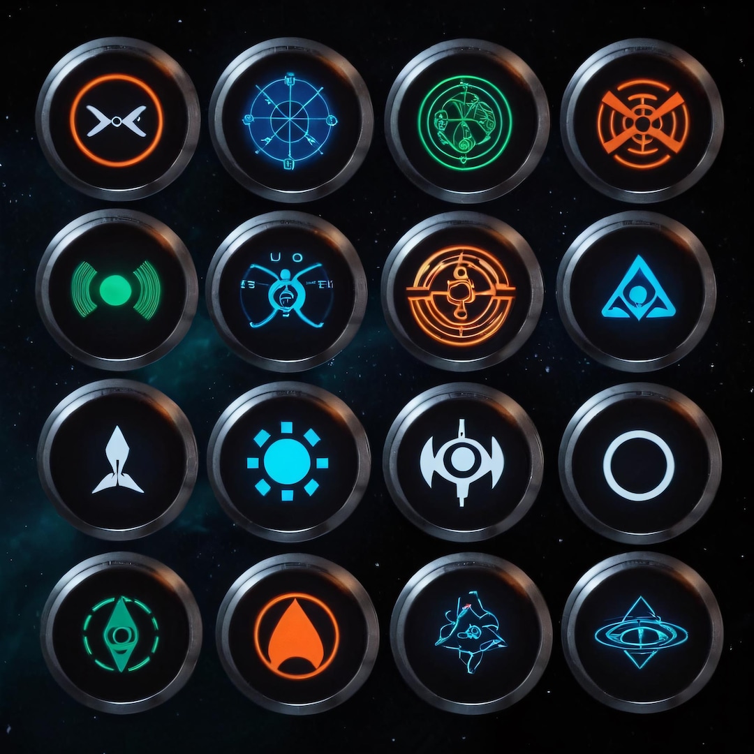 Alien Control Panel Buttons Sticker - Etsy