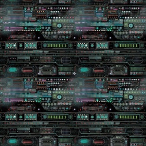 Scifi Circuitry Panel (seamless Texture Sticker) (5.5-inch LARGE ...