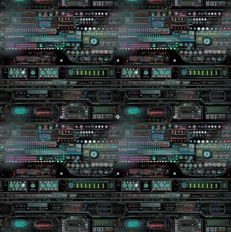 Scifi Circuitry Panel (seamless Texture Sticker) (5.5-inch LARGE ...