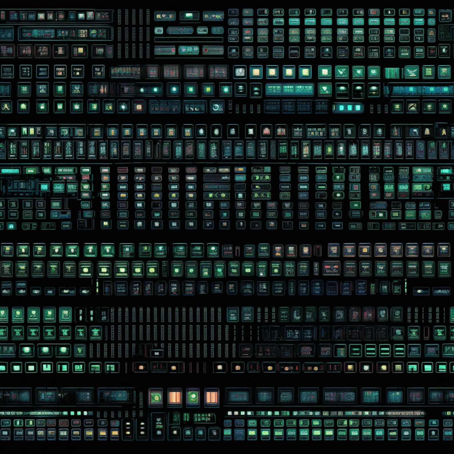 Seamless Tile Scifi Button Texture (infinite Sticker) (5.5-inch LARGE ...